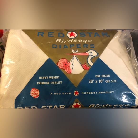 Birdeye | Other | Vintage Birdseye Red Star Diapers | Poshmark